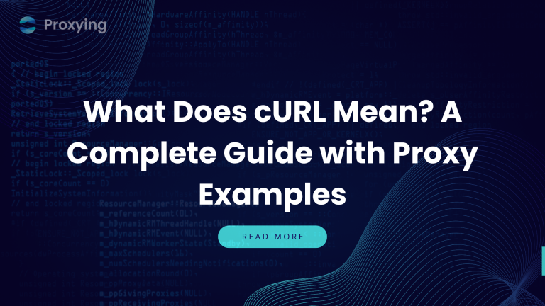 What Does cURL Mean? A Complete Guide with Proxy Examples - Proxying